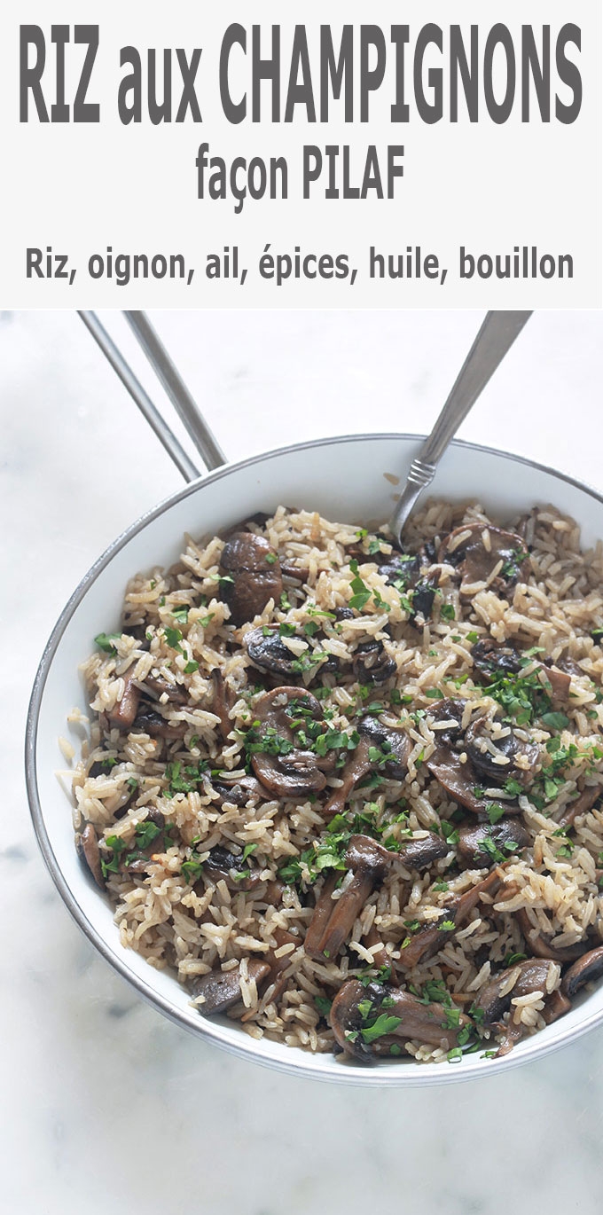 Recette-riz-aux-champignons-pilaf-facile-rapide - Cuisine Culinaire