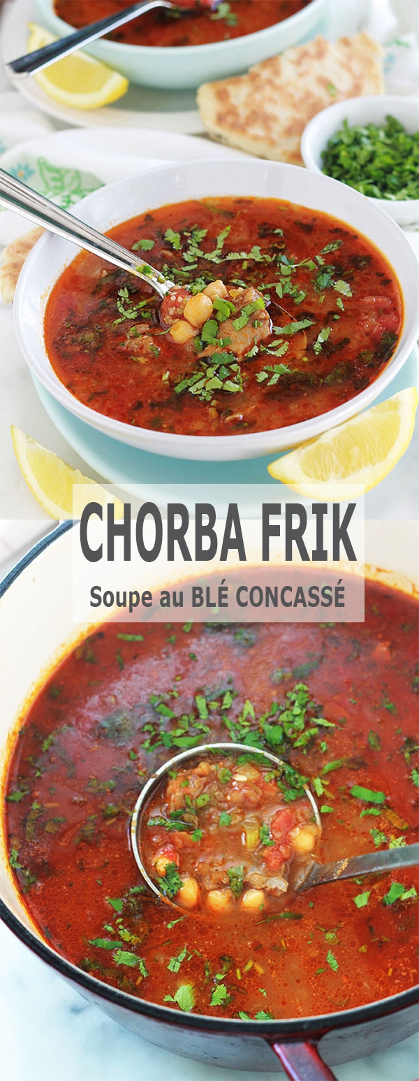Chorba frik algerienne soupe au ble concasse recette facile avec ou ...